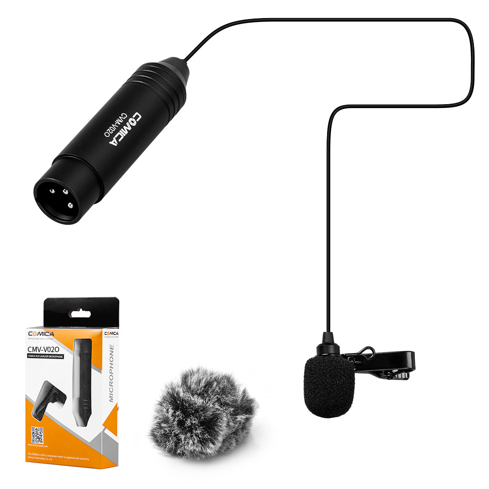 Comica XLR Phantom Power Lavaliere Microphone 4.5 Metre 3 Pin XLR Cabl ...