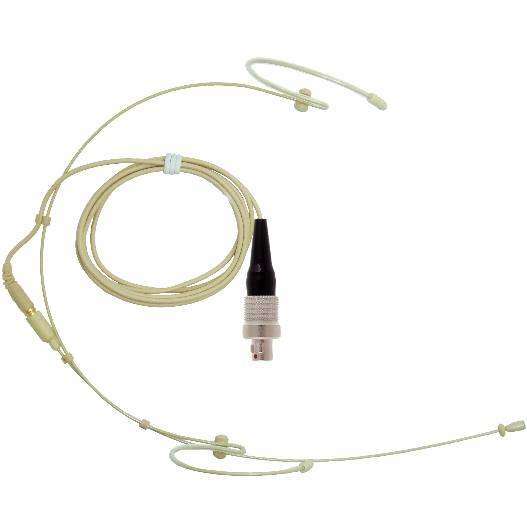 Beige Double Ear Hook Headmic Microphone for Shure Lemo 3 Pin Wireless ...