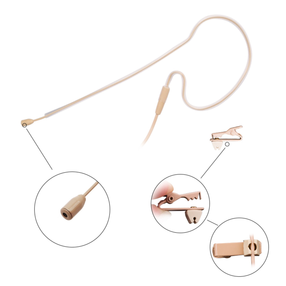 Sennheiser Single Earset Ear-Hook Microphone for Body Pack Transmitter ...