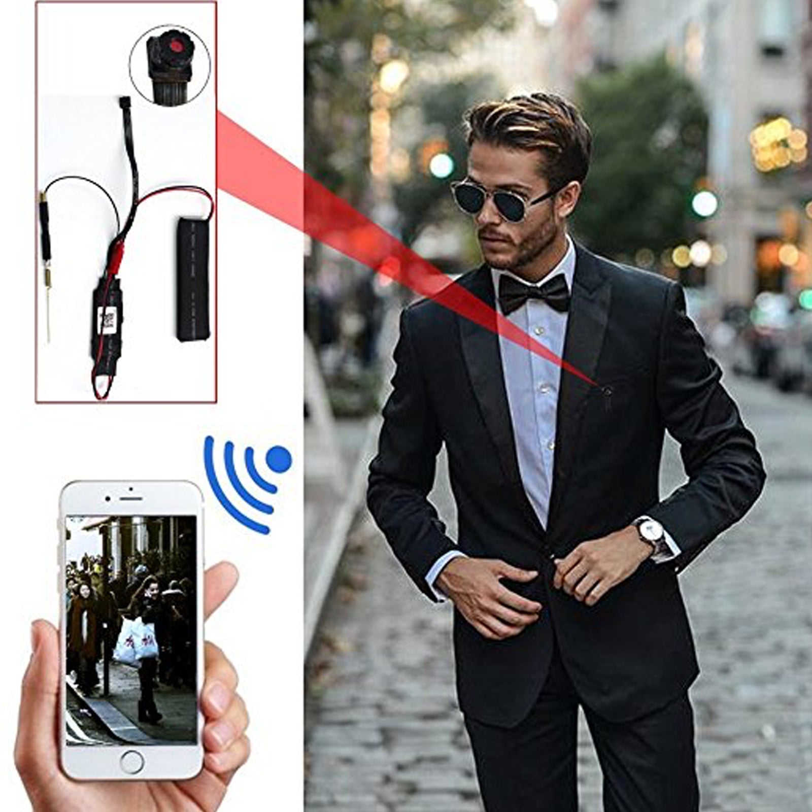 4K UHD Wireless Wi-Fi 8MP Pin Hole Camera Video Recorder Module Remote ...