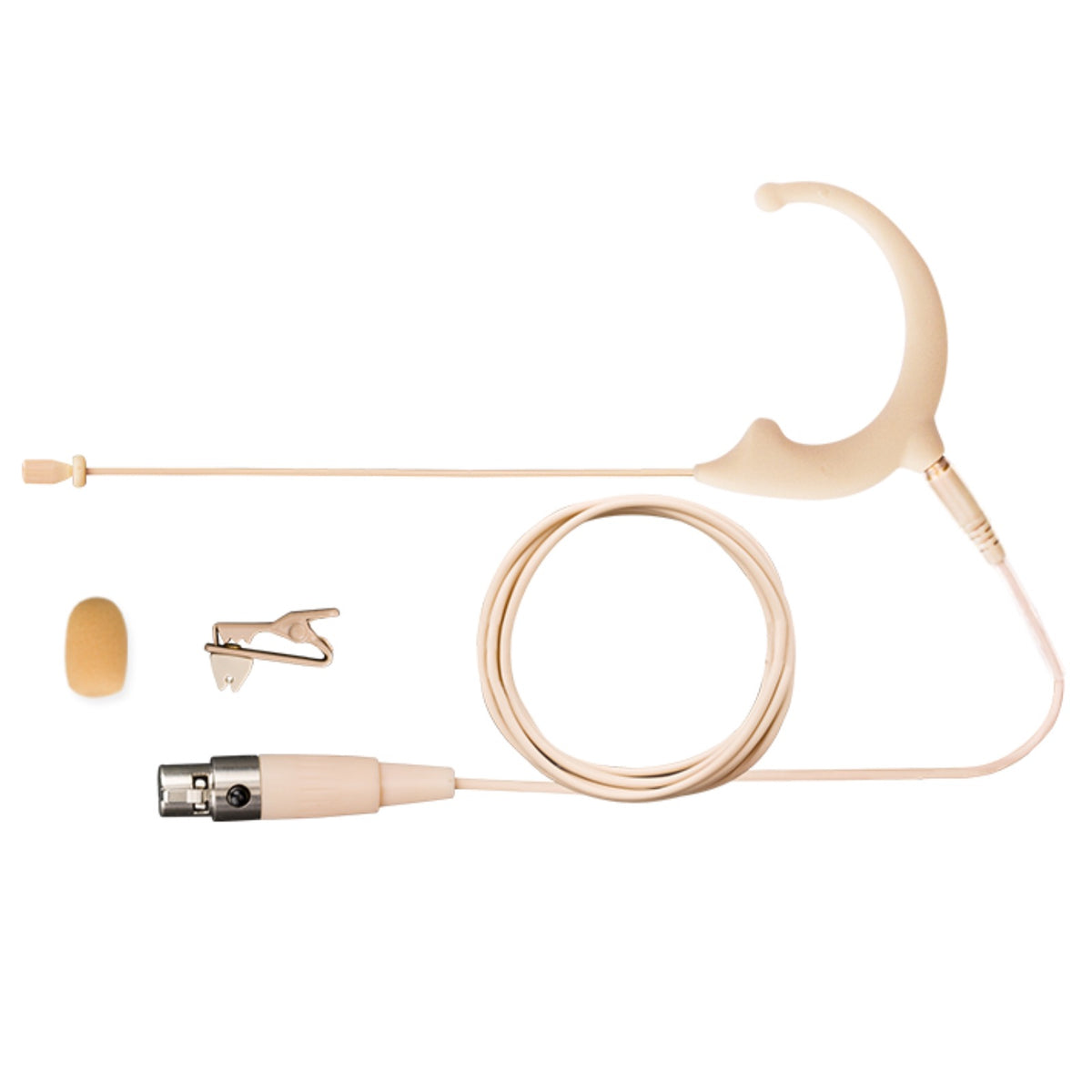 Omnidirectional Single Ear Hook Earset Microphone with Detachable Cabl ...