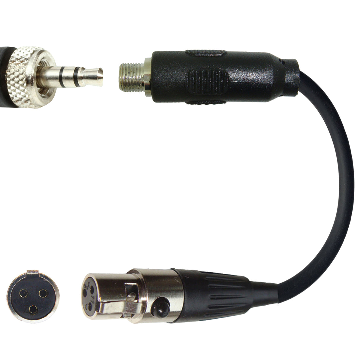 Sennheiser 3.5mm Jack Microphone Adapter to Convert Lavalier Ear-hook ...